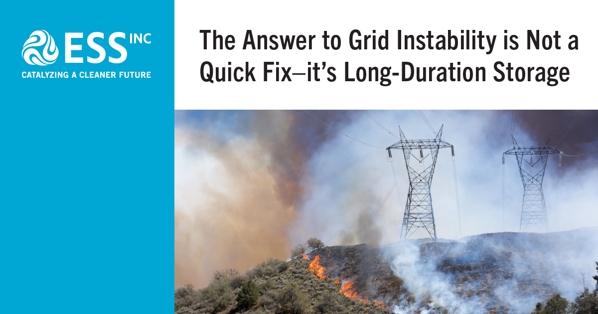 The Answer to Grid Instability is Not a Quick Fix—It’s Long-Duration ...